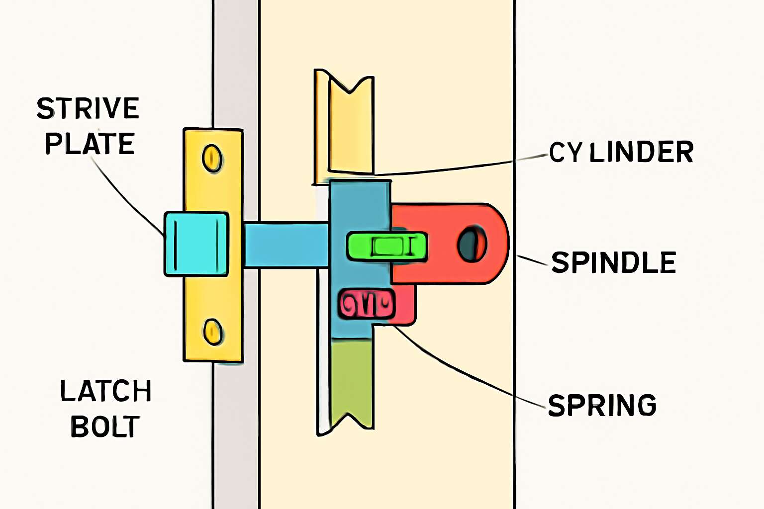 Understanding Home Security: door locks diagram and quick installation ...